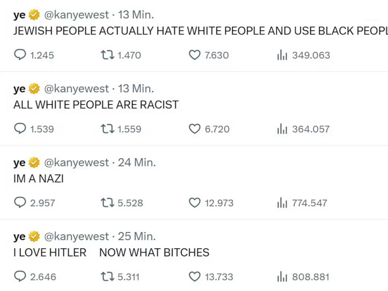 Kanye West abandona X tras nuevas publicaciones ofensivas y desata ...